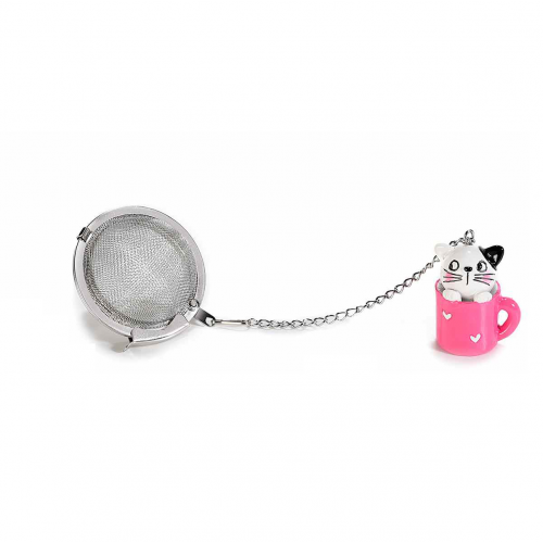 Infusore per tè e tisane con gattino infusore tè Tazzina rosa